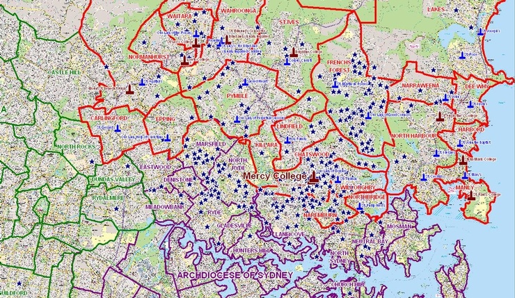 Catchment and Transport Information - Mercy Catholic College Chatswood